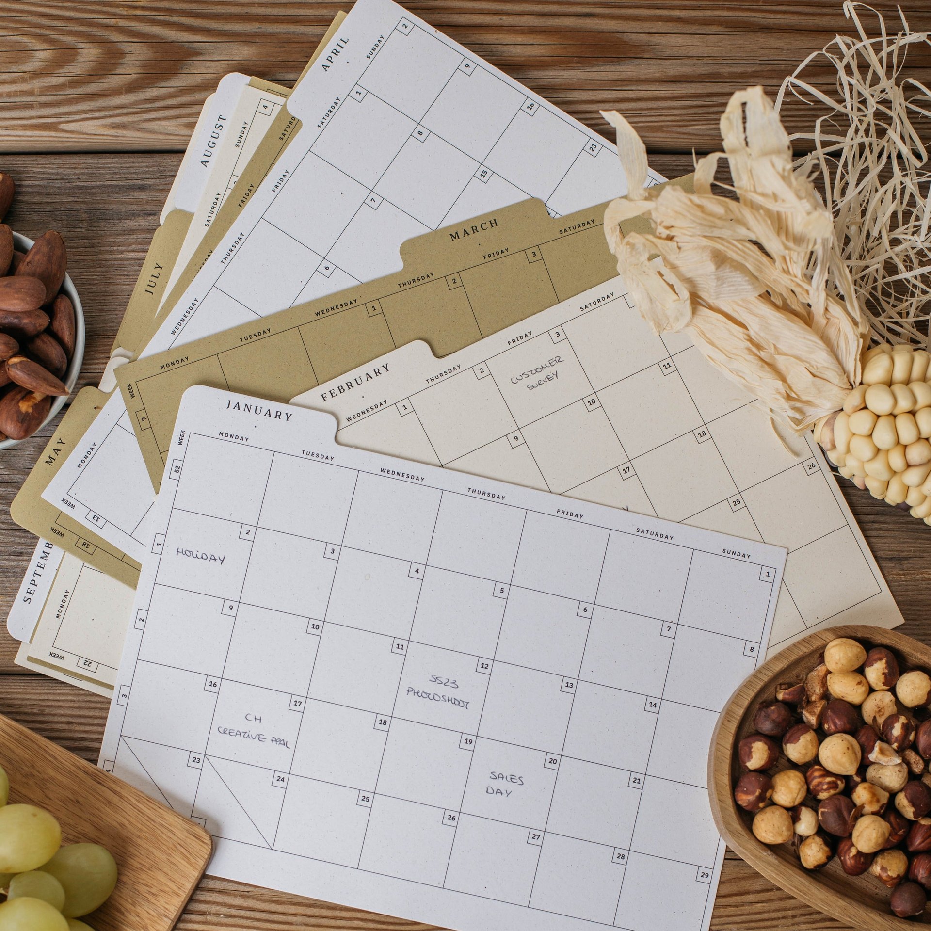 2025 Calendar Sheets Pack